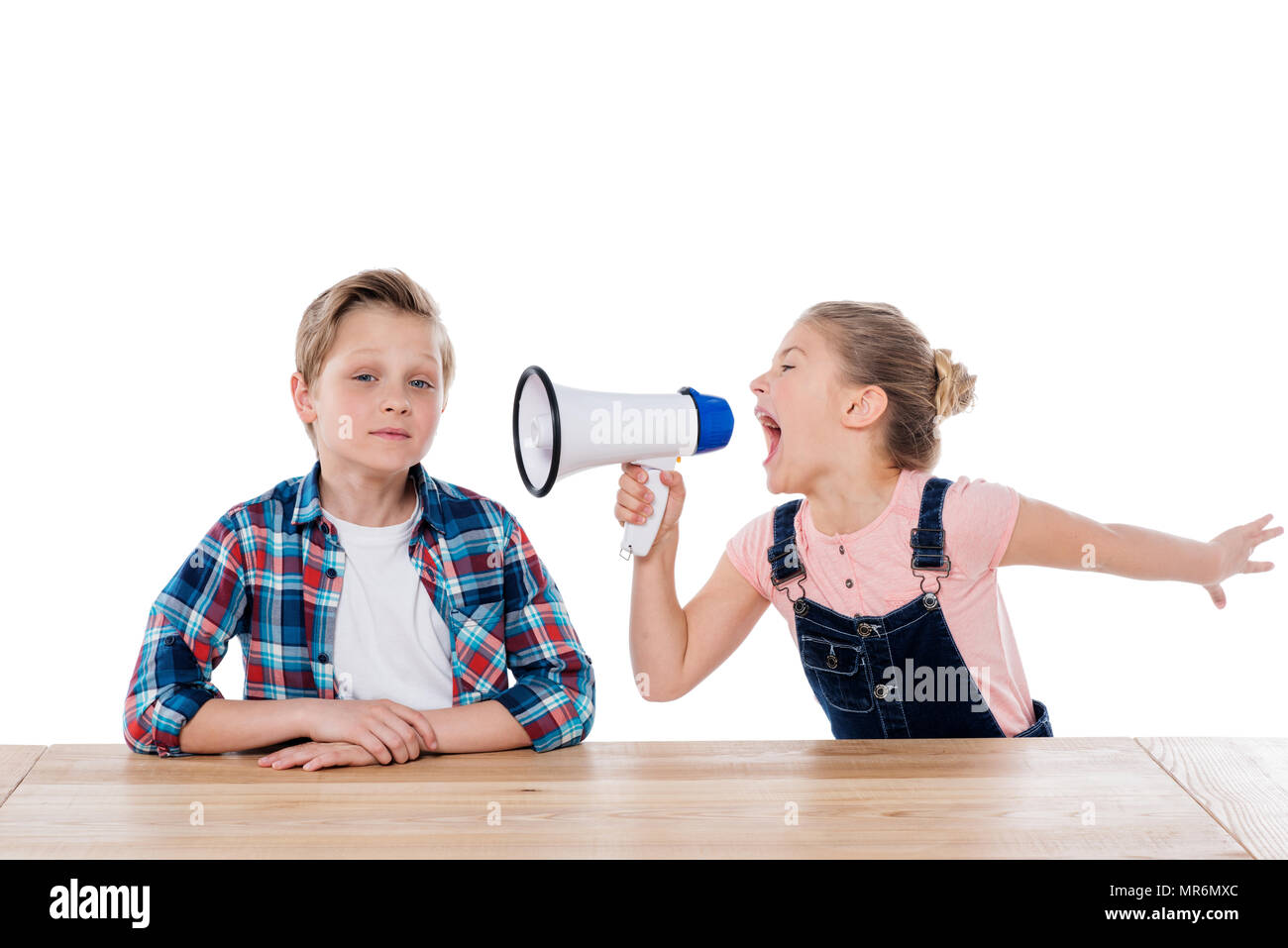 Brother and sister yelling hi-res stock photography and images - Alamy