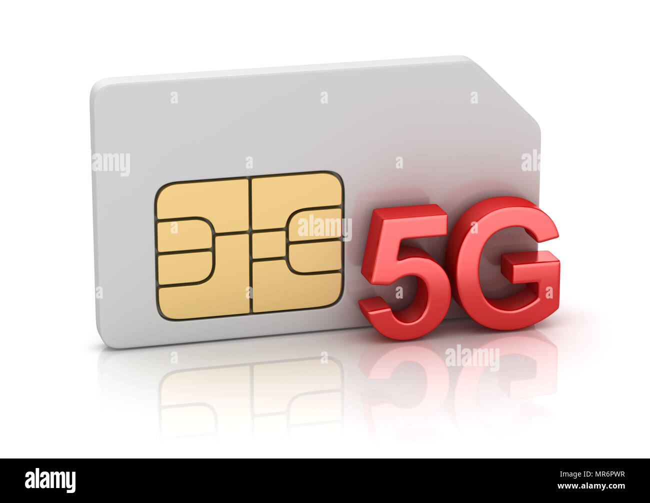 Sim Card with 5g , This is a 3d rendered computer generated image ...