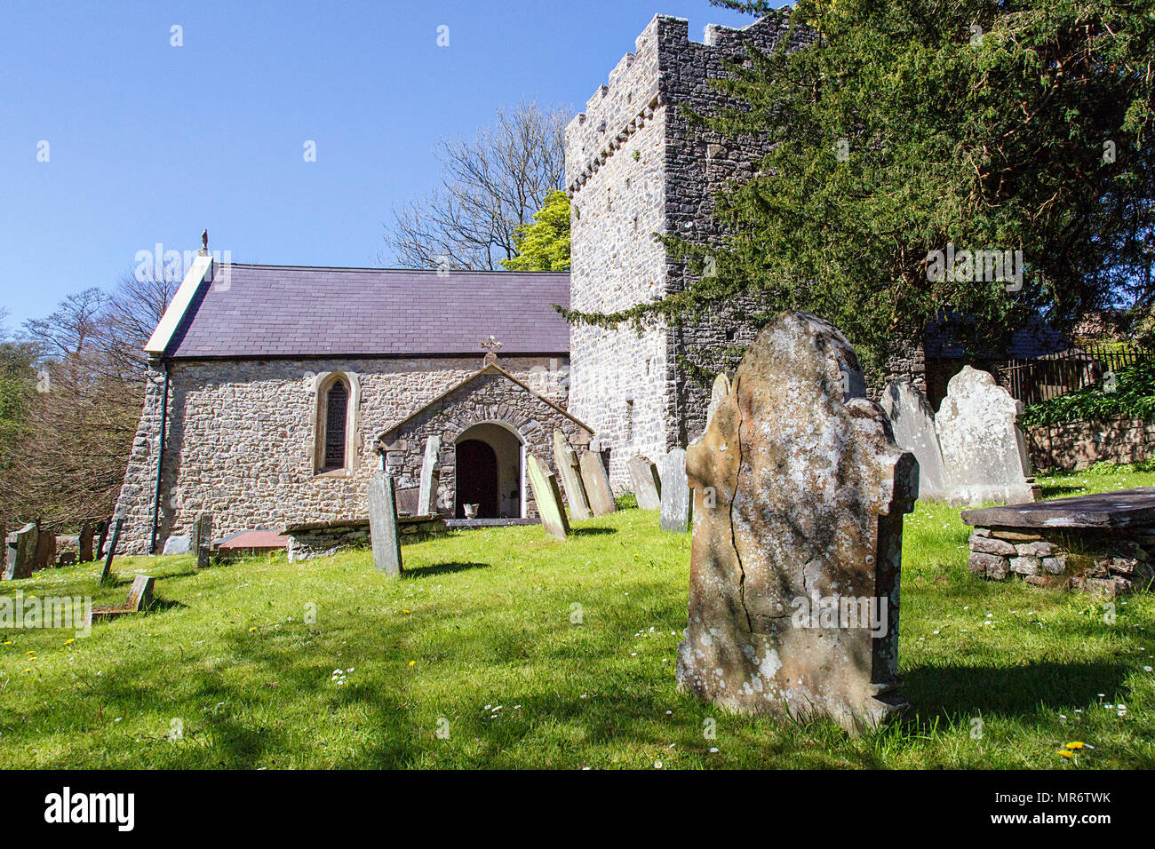 St Illtyd's Church, Ilston. A restored medieval church with Dark Age ...