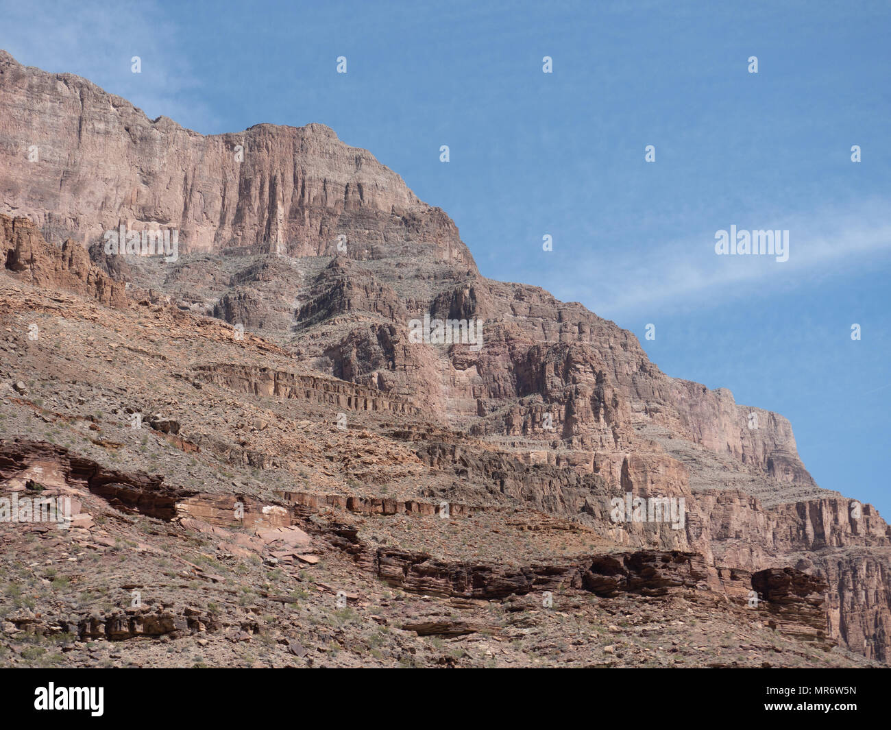 Close up View of the Layered Rocks forming the Grand Canyon Stock Photo ...