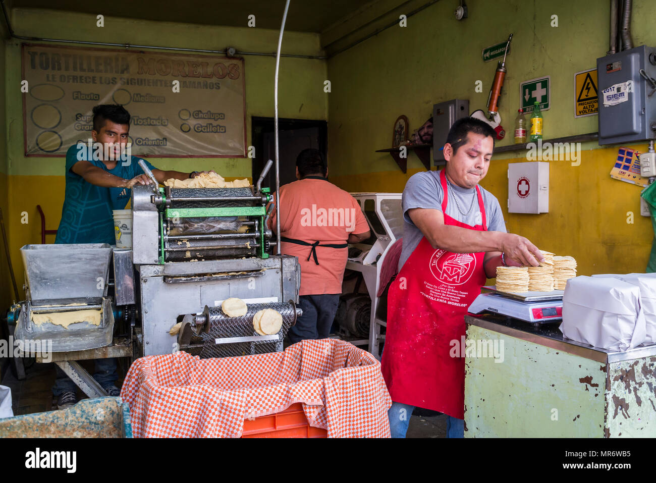 Bakers working in a street bakery, Puebla, Mexico Stock Photo - Alamy
