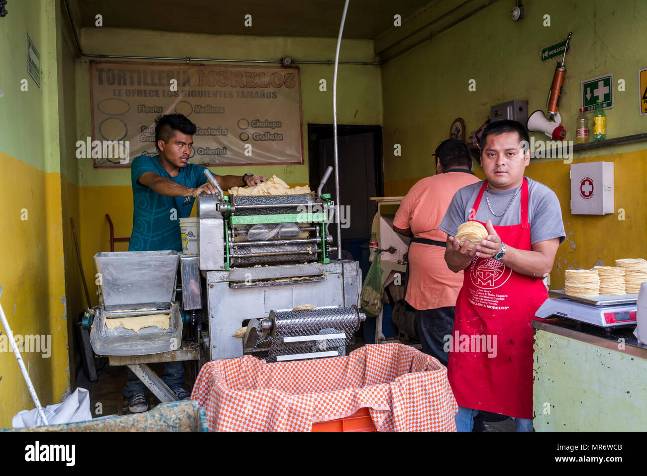 Bakers working in a street bakery, Puebla, Mexico Stock Photo - Alamy