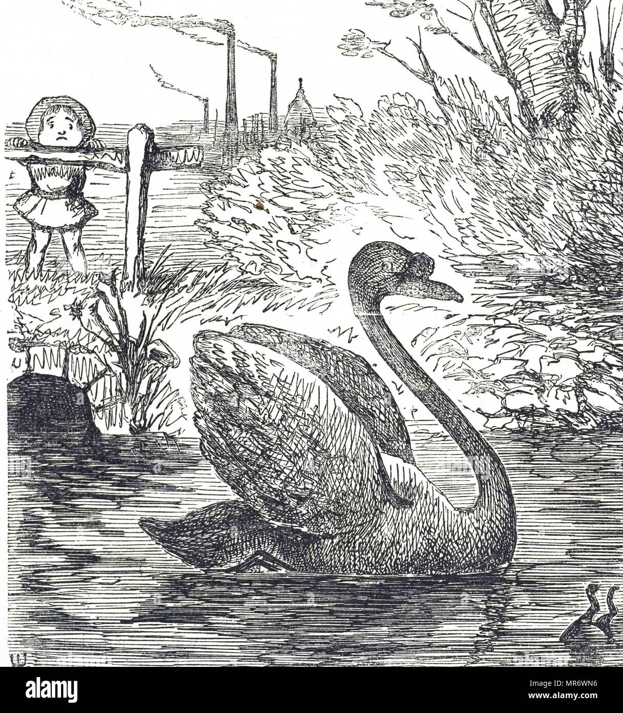 Cartoon commenting on the pollution of the Thames in London ...