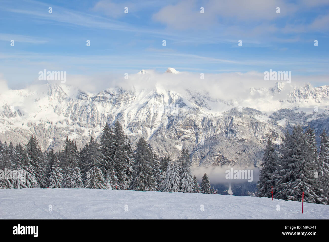 Winter in the swiss alps, Switzerland Stock Photo - Alamy