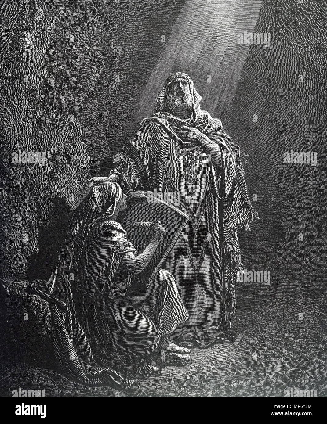 Engraving depicting Baruch, friend, companion and scribe of the Prophet ...