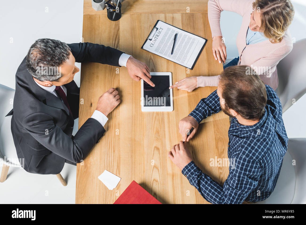 Lawyer meeting clients hi-res stock photography and images - Alamy