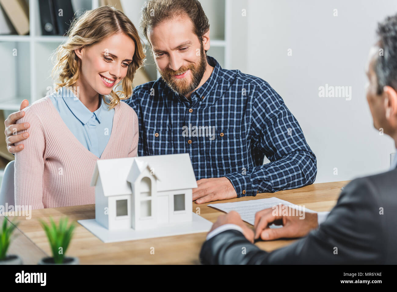 Professional couple having meeting businessman hi-res stock photography ...
