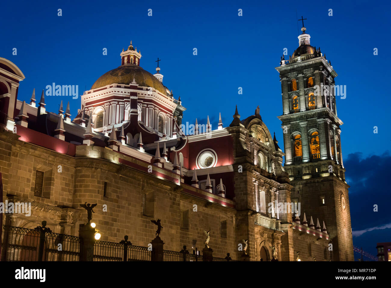 Puebla Cathedral, a Roman Catholic church built in the Spanish colonial ...