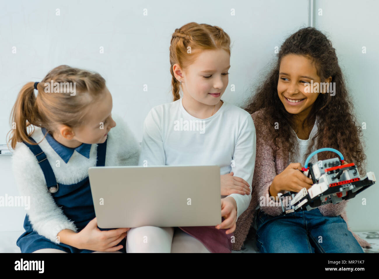 Children working on laptop classroom hi-res stock photography and ...