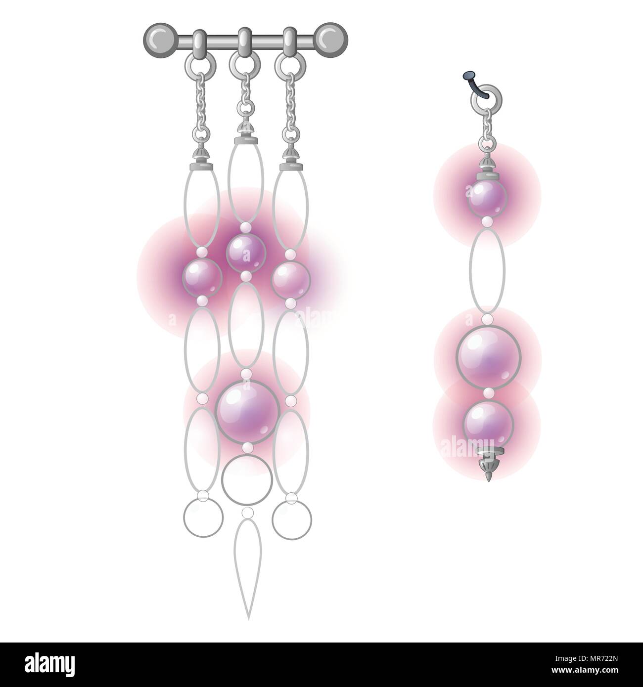 Pink hanging lamps. Vector illustration Stock Vector Image & Art - Alamy