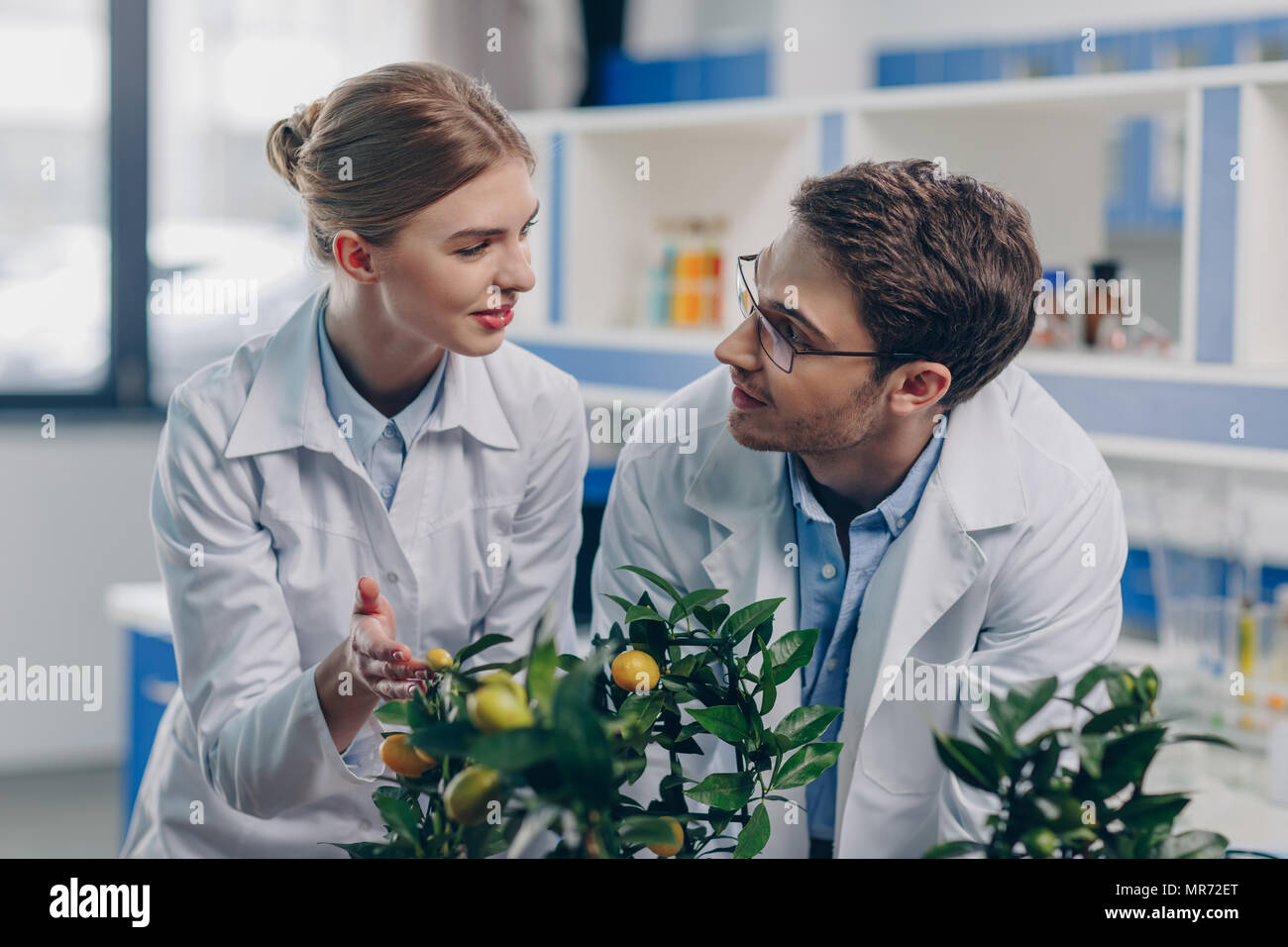 Biologists working together hi-res stock photography and images - Alamy