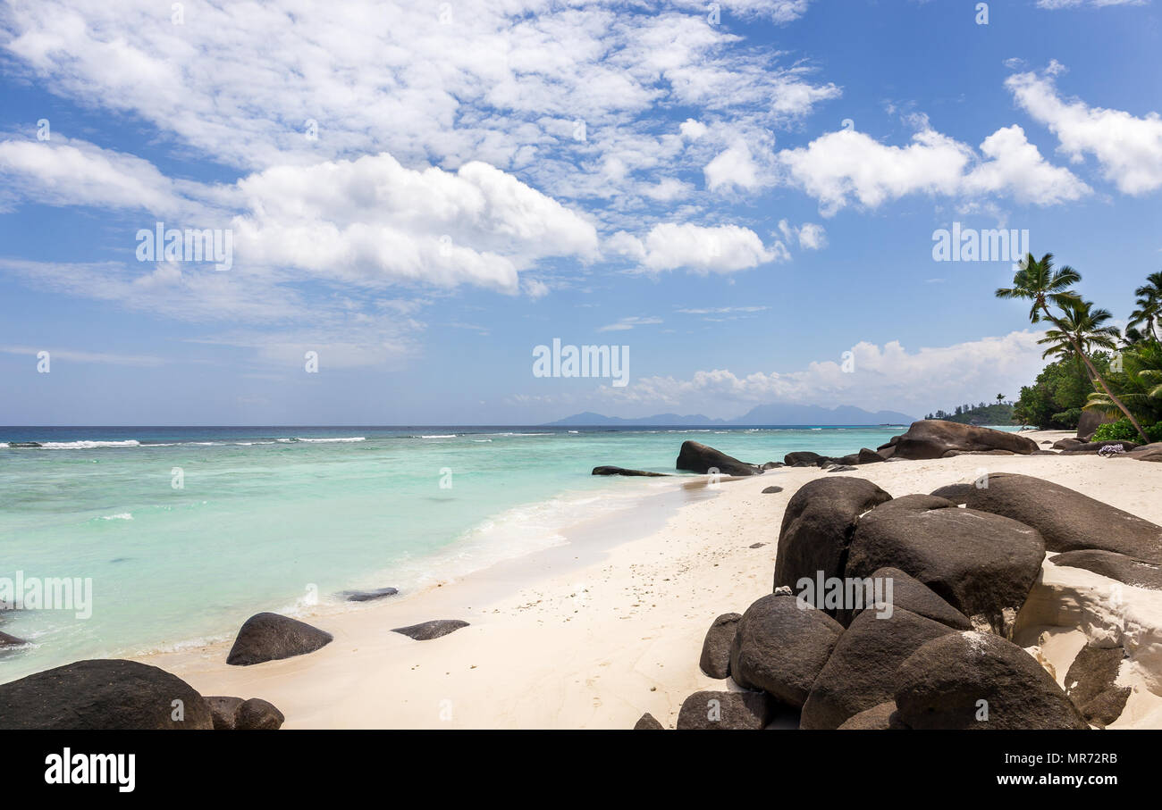 Marvelous paradise beach on Silhouette island, Seychelles Stock Photo ...