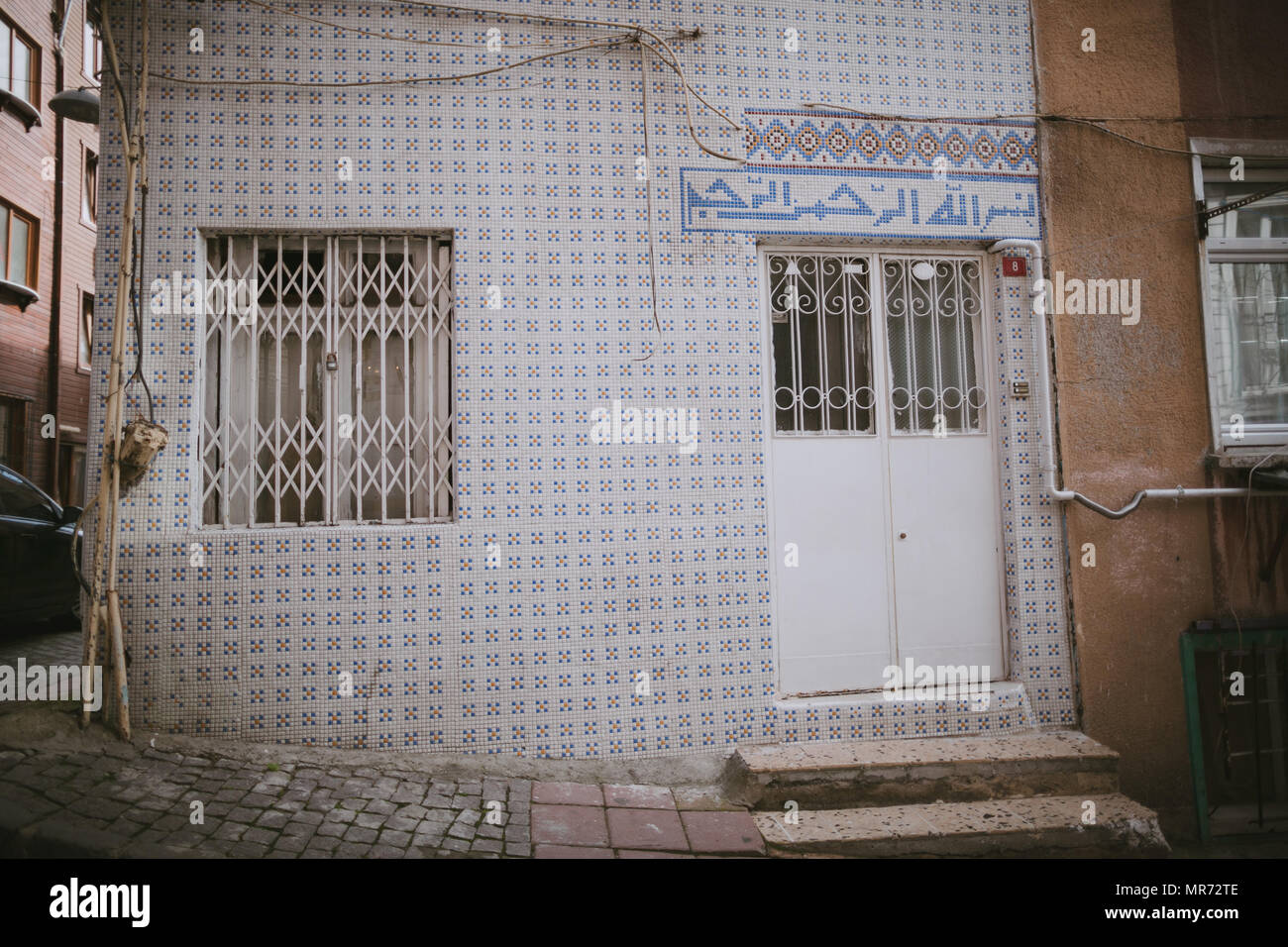 ISTANBUL, TURKEY - OCTOBER 09, 2015: facade of old Turkish building ...