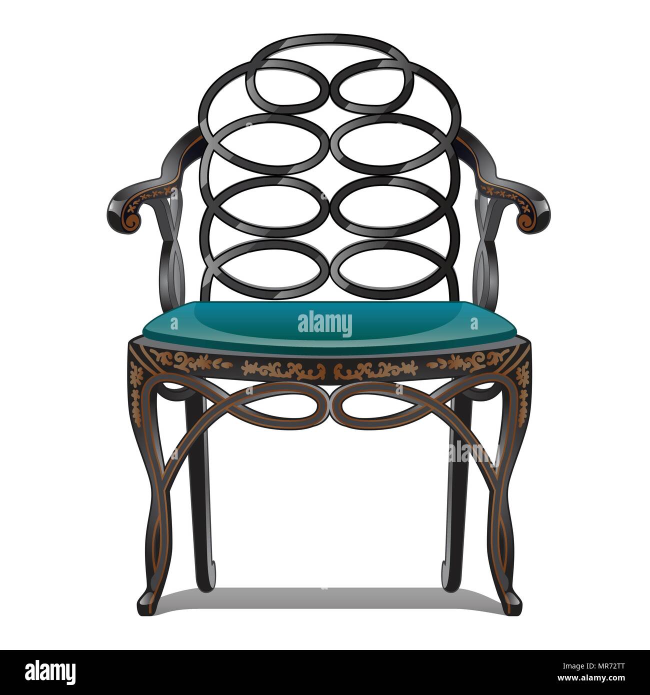 Vintage chair isolated on white background. Vector illustration Stock ...