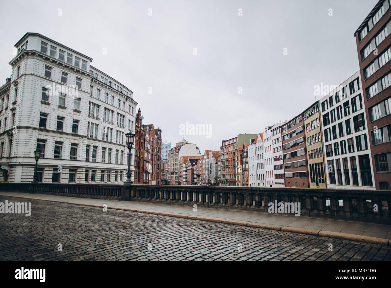 urban scene with beautiful architecture of hamburg city, germany Stock ...