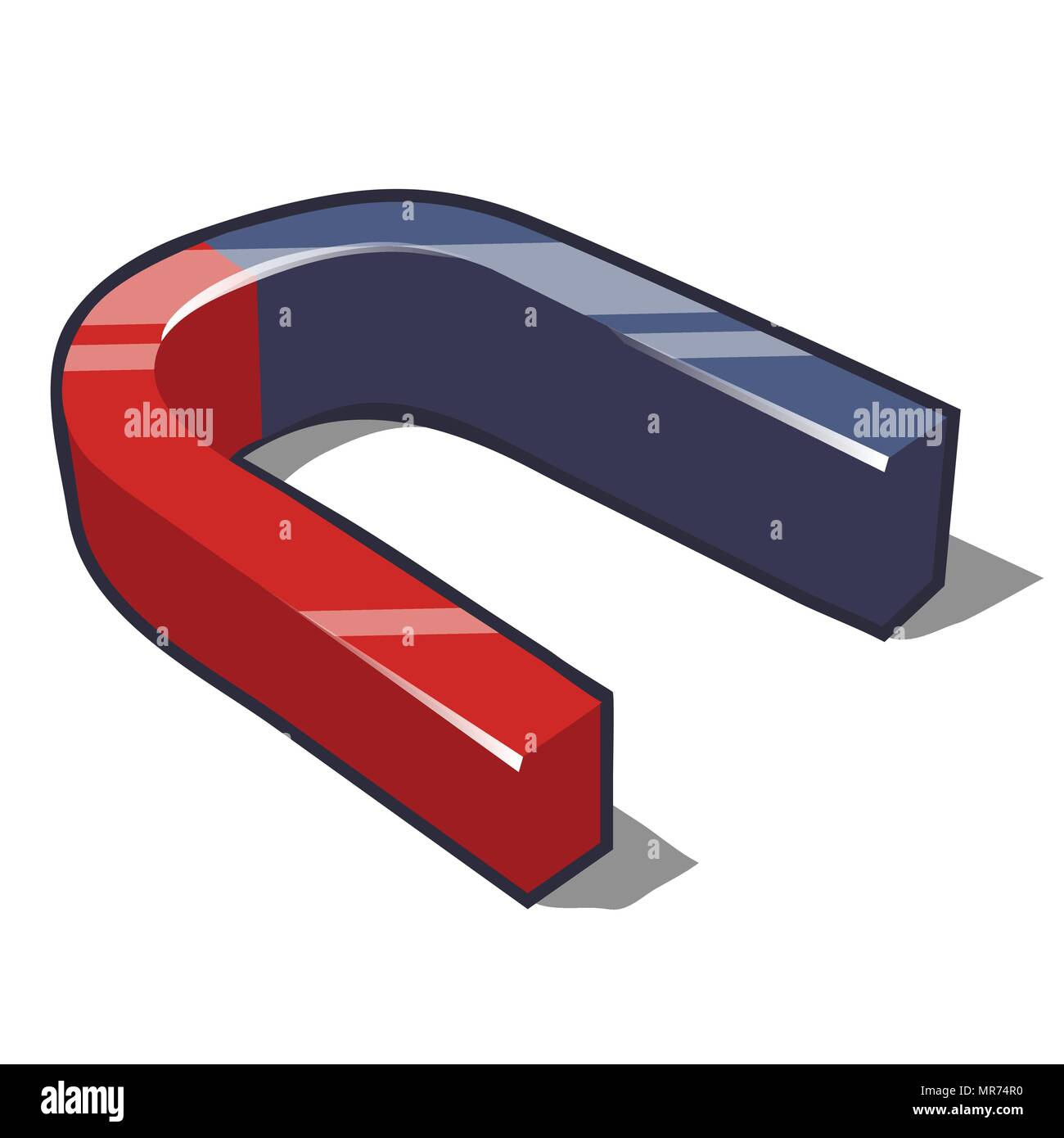 Large magnet isolated on white background. Vector illustration Stock ...