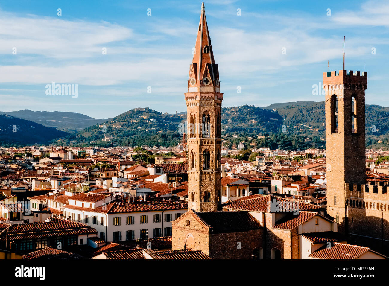 beautiful cityscape with ancient buildings in florence, italy Stock ...