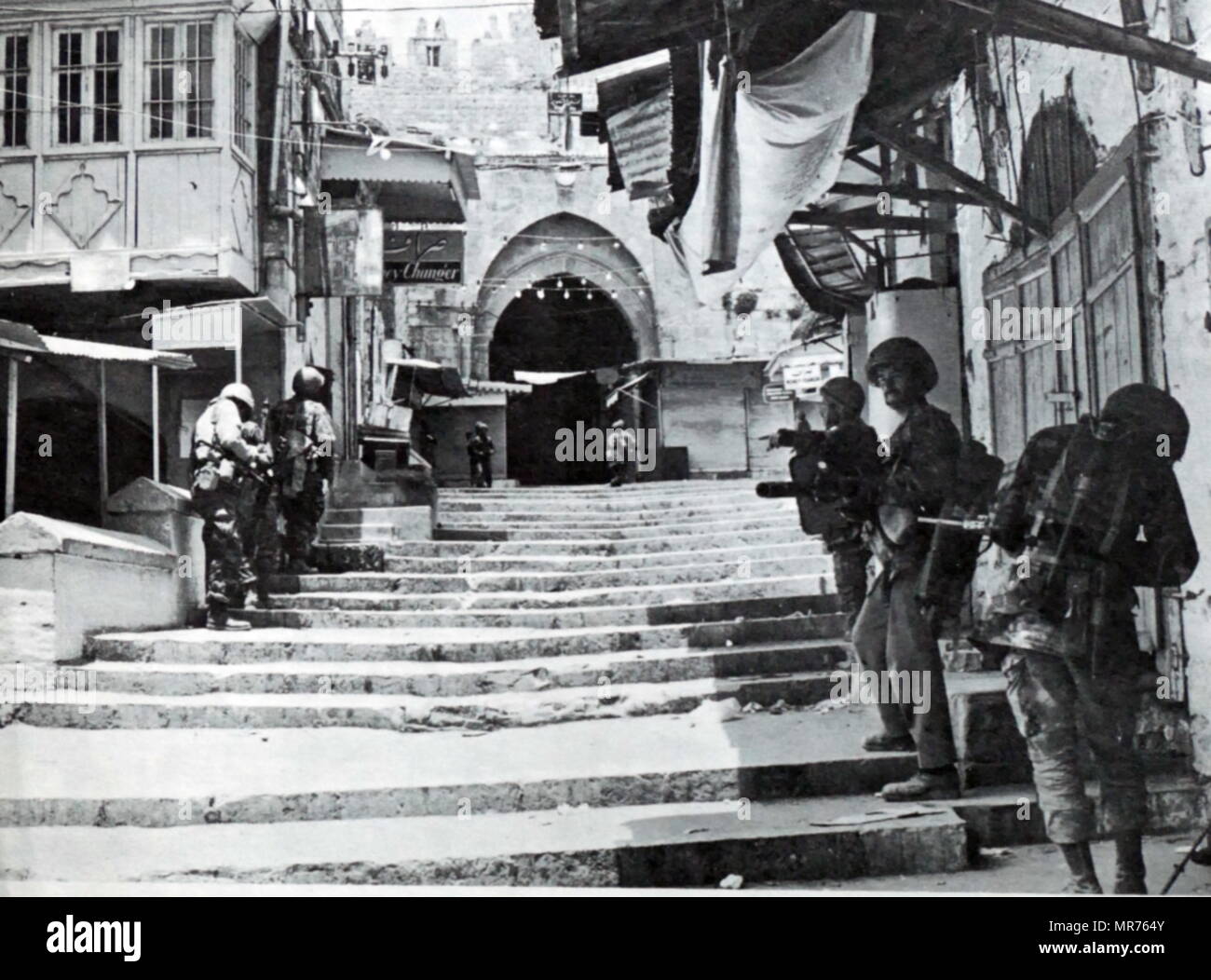 Israeli soldiers advance through East Jerusalem, during the 1967 Six ...