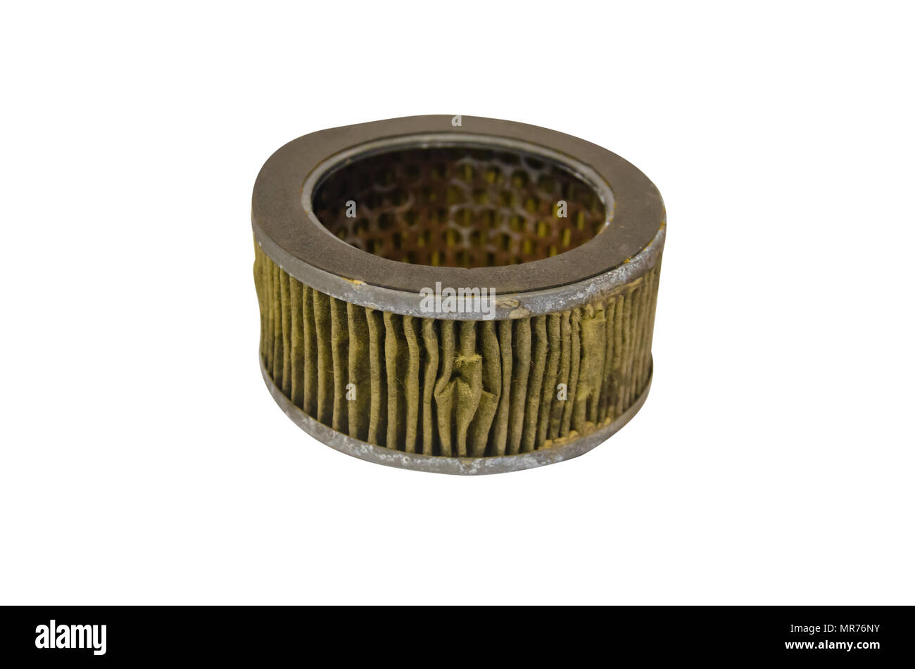 Dirty Air filter on a white background Stock Photo - Alamy