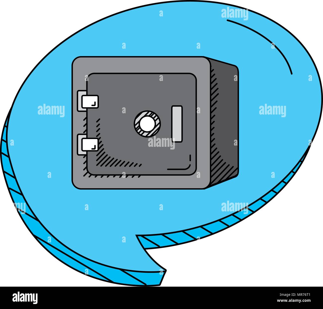 strong box inside chat bubble message Stock Vector Image & Art - Alamy