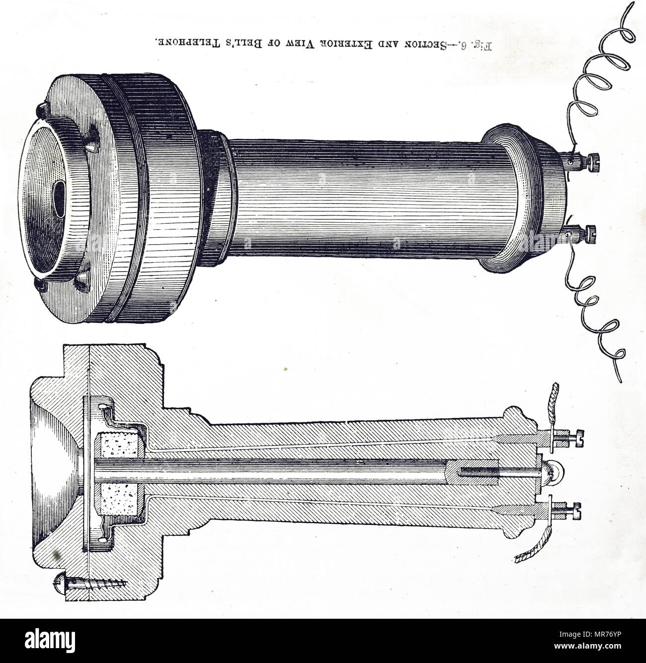 Telephone bell engraving hi-res stock photography and images - Alamy