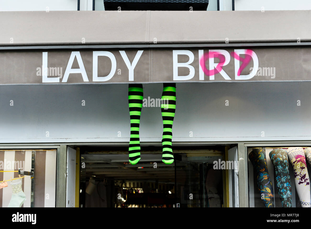 Lady Bird tights Shop - Montmartre - Paris - France Stock Photo - Alamy