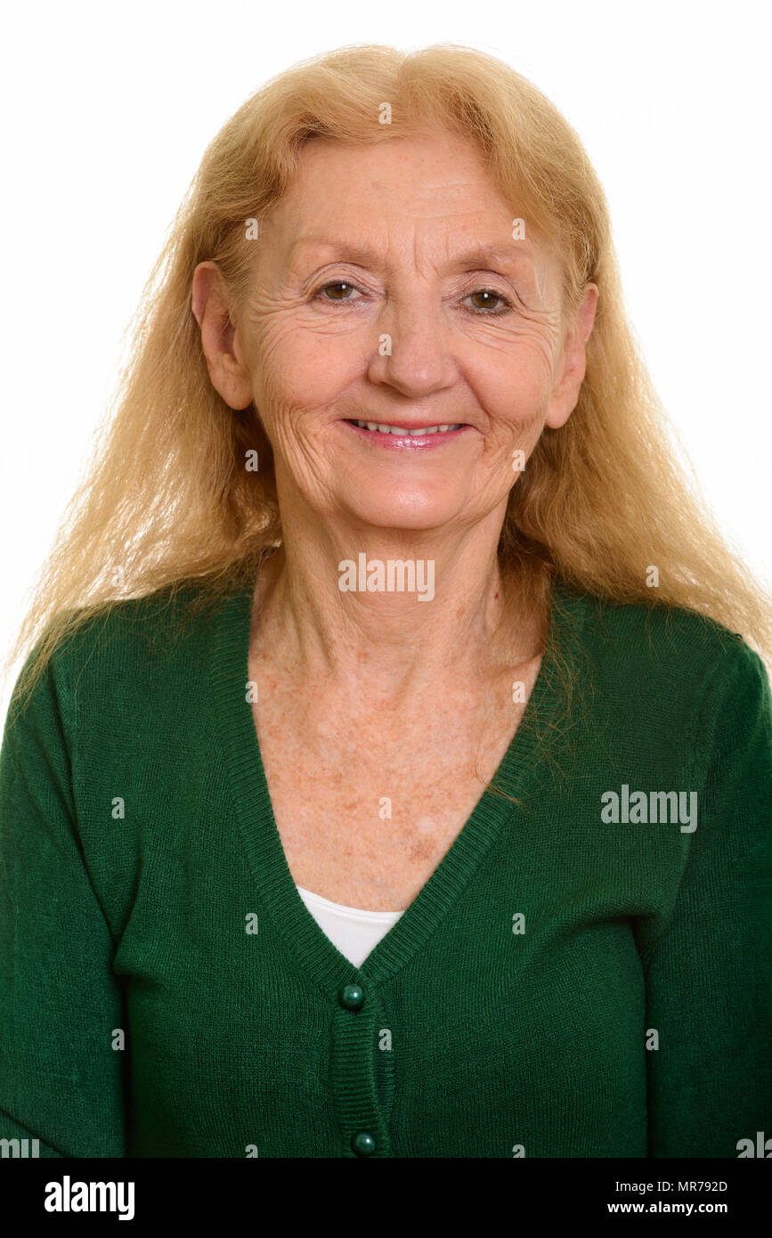 Happy retired senior woman hi-res stock photography and images - Alamy