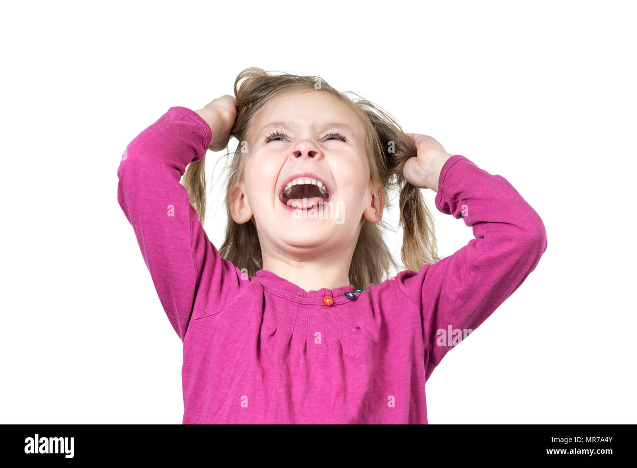 Child tears his hair Stock Photo - Alamy