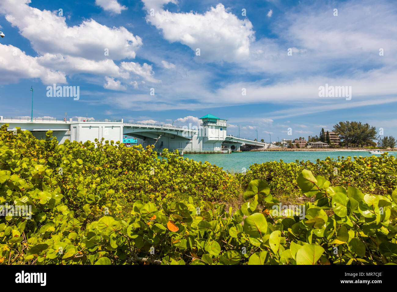 Johns Pass Lift Bridge between Madeira Beach and Treasure Island on the ...