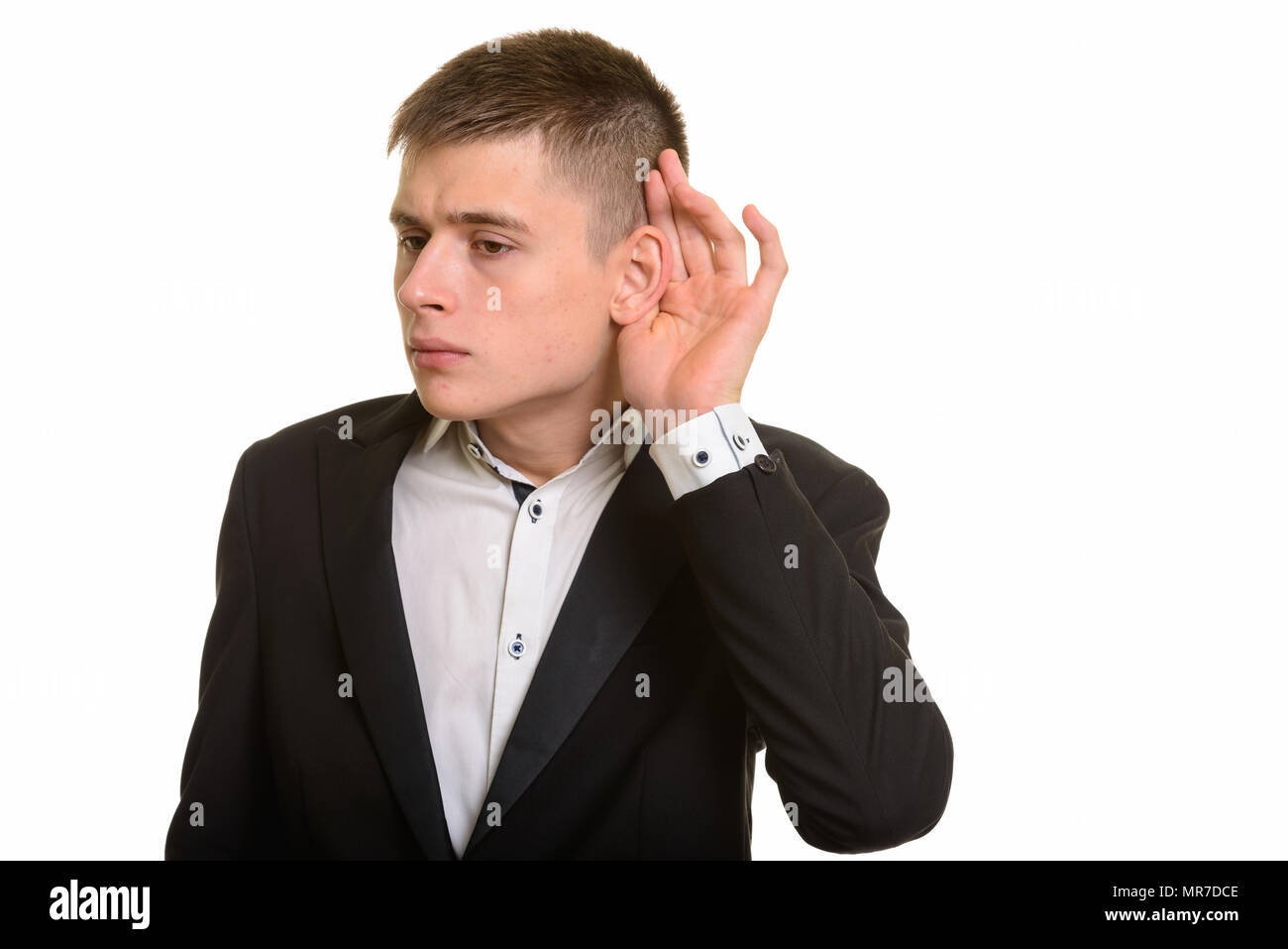 Businessman listen hi-res stock photography and images - Alamy