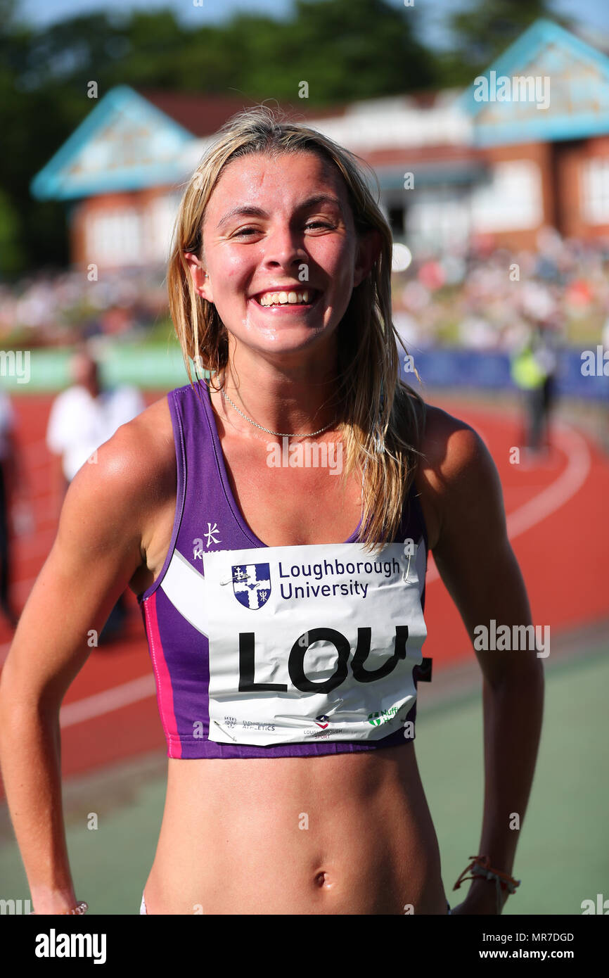 Loughborough, England, 20th, May, 2018. Jessica Judd winning in the ...