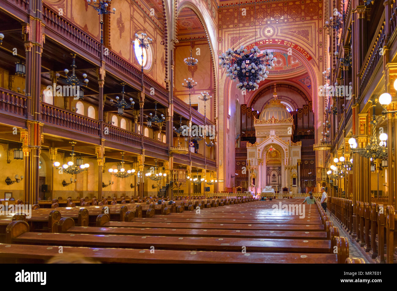 Budapest, Hungary - September 17, 2015: Interior of the Great Synagogue ...
