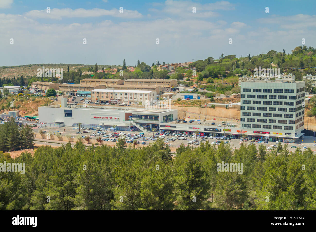 Ariel, Israel - April 24, 2017: Shops and boutiques in open mall in ...