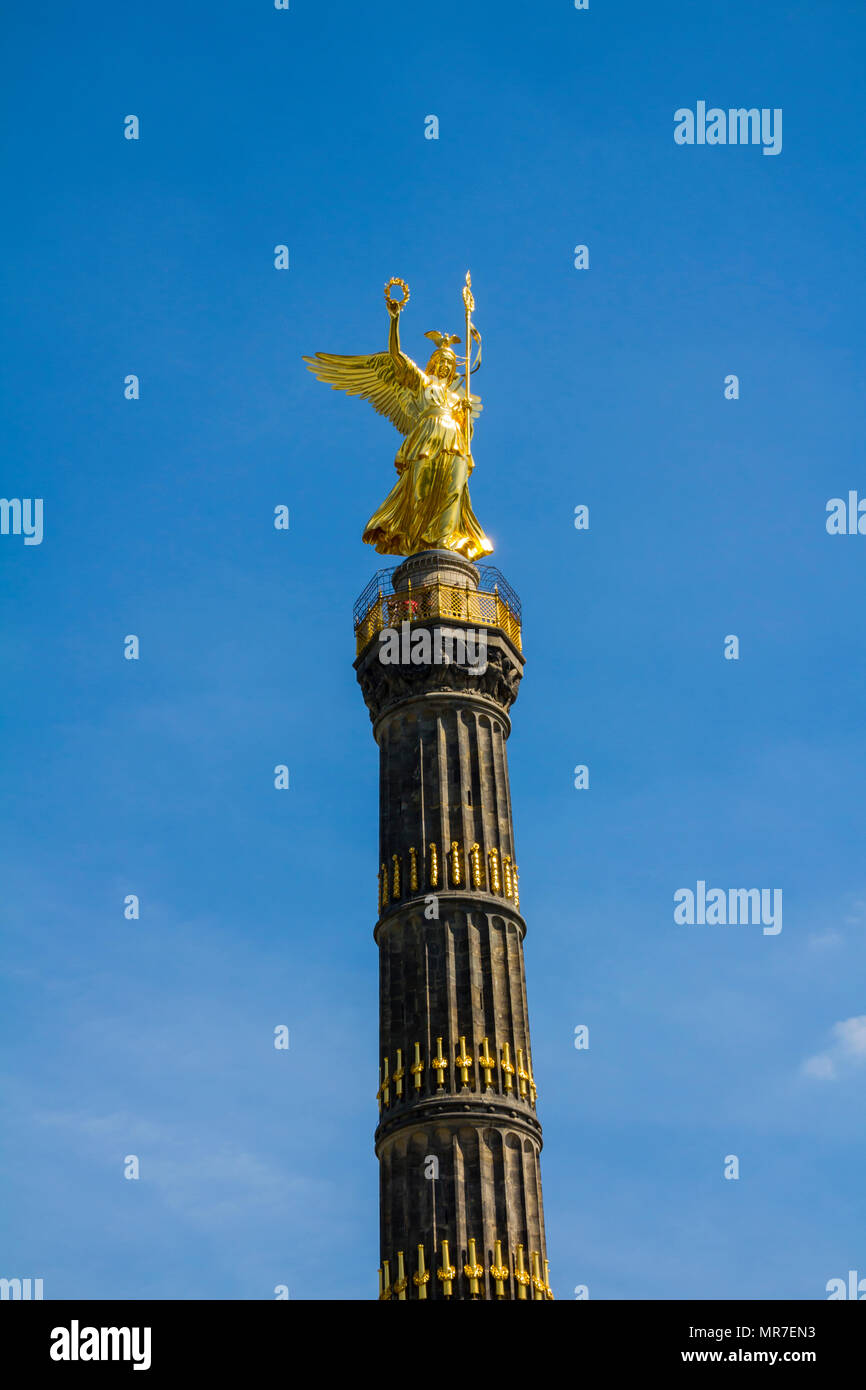 The Siegessaule. The Victory Columnthat located on the Tiergarten at ...