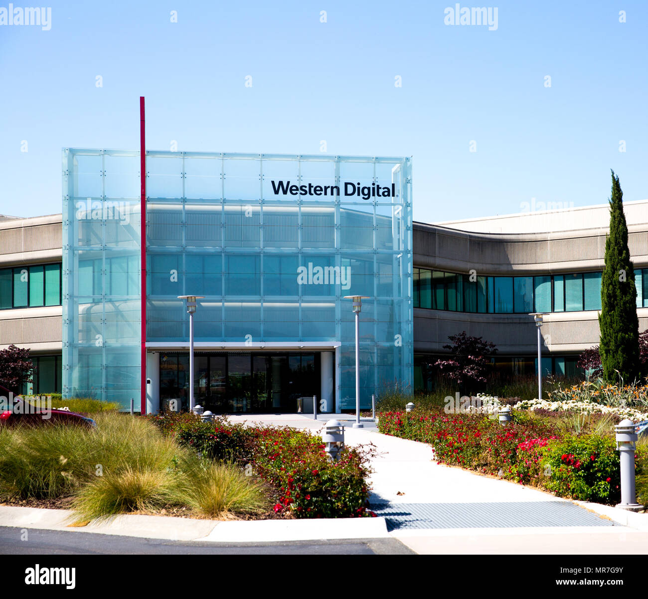Milpitas, CA, USA - May 21, 2018: Building of a Western Digital ...