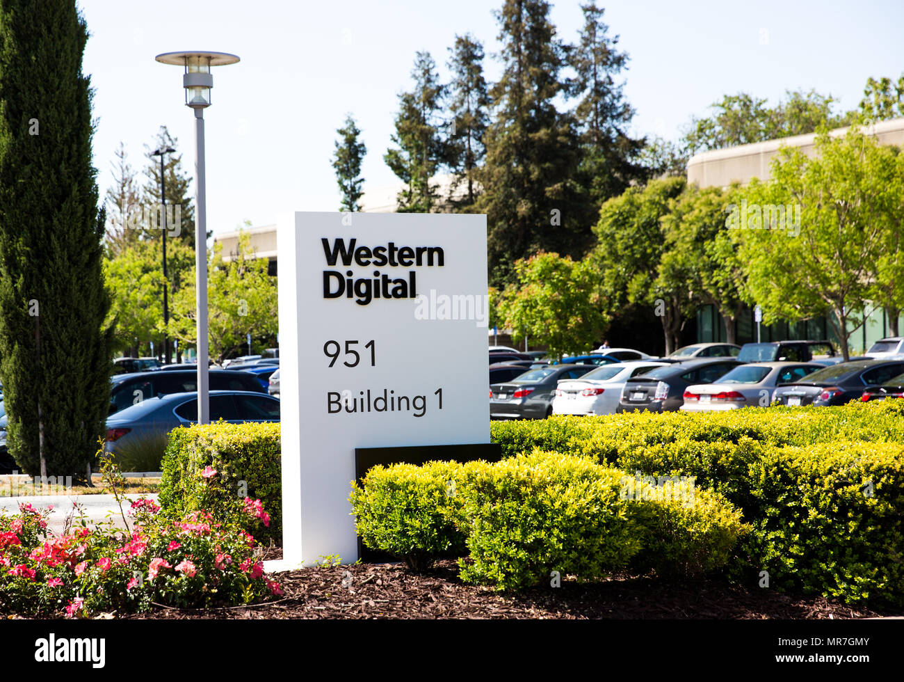Milpitas, CA, USA - May 21, 2018: Building of a Western Digital ...