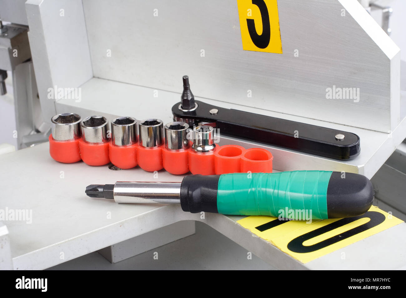 Industry concept - equipment repair Stock Photo - Alamy