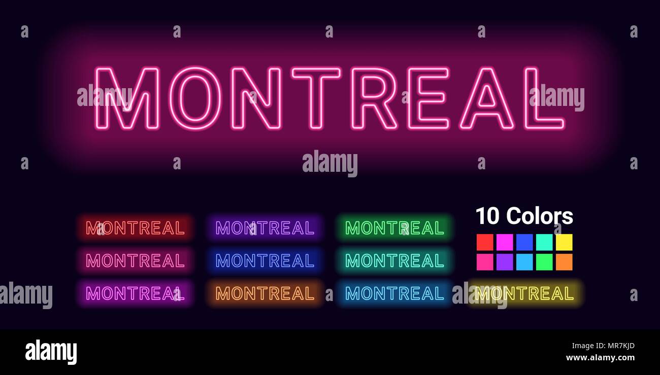 Neon montreal Stock Vector Images - Alamy