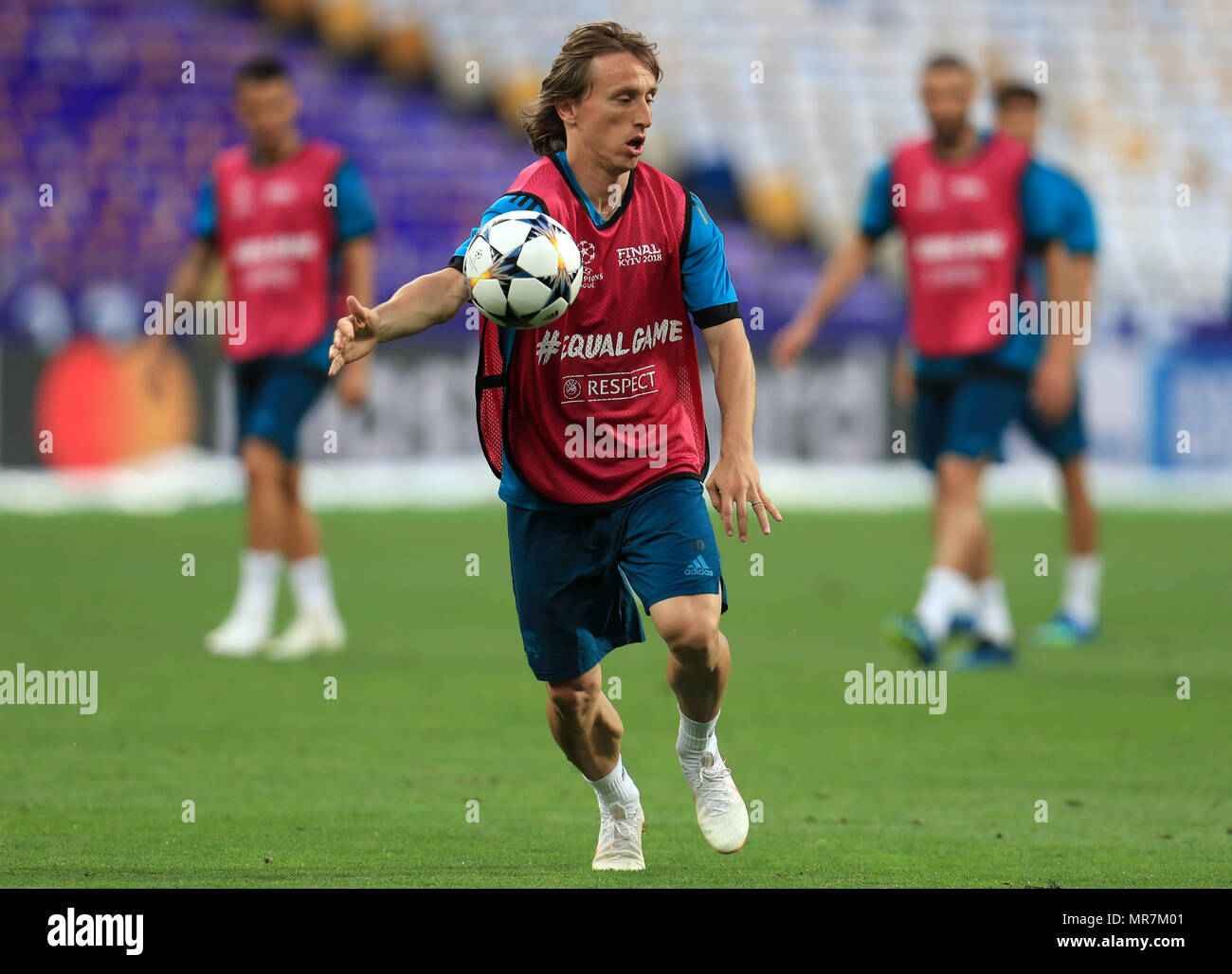 Real Madrid's Luka Modric during the training session at the NSK ...