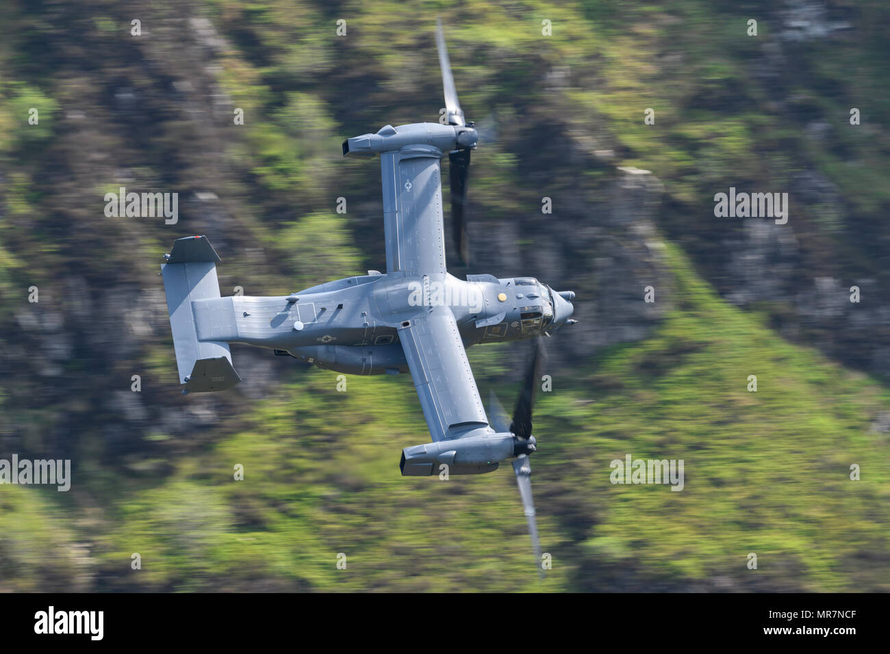 USAF CV-22 Osprey flying through the Mack Loop Stock Photo - Alamy