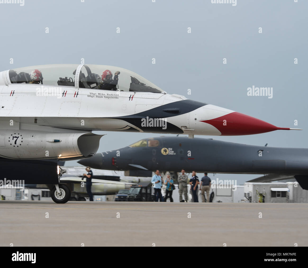 Miss Oklahoma 2016, Sarah Klein, in the backseat of a Thunderbirds F ...