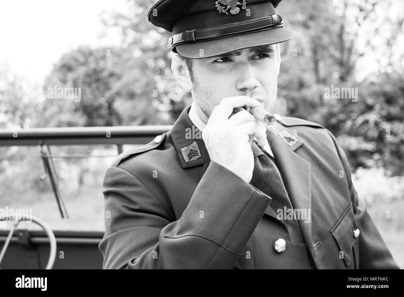 Vintage Handsome American man, Soldier, SGT in world war 2 officer's ...