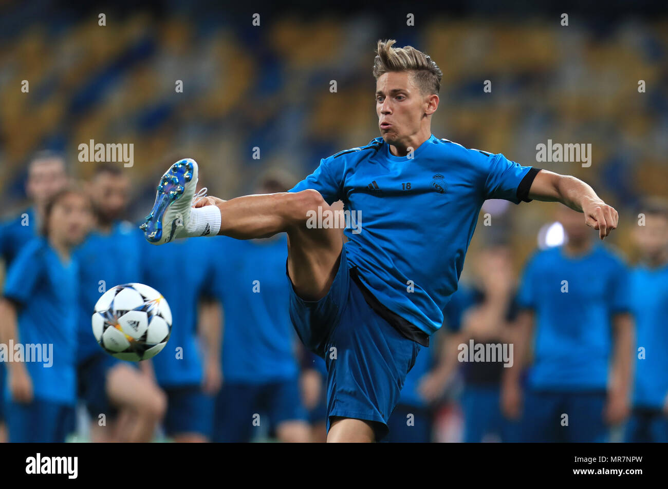 Real Madrid's Marcos Llorente during the training session at the NSK ...