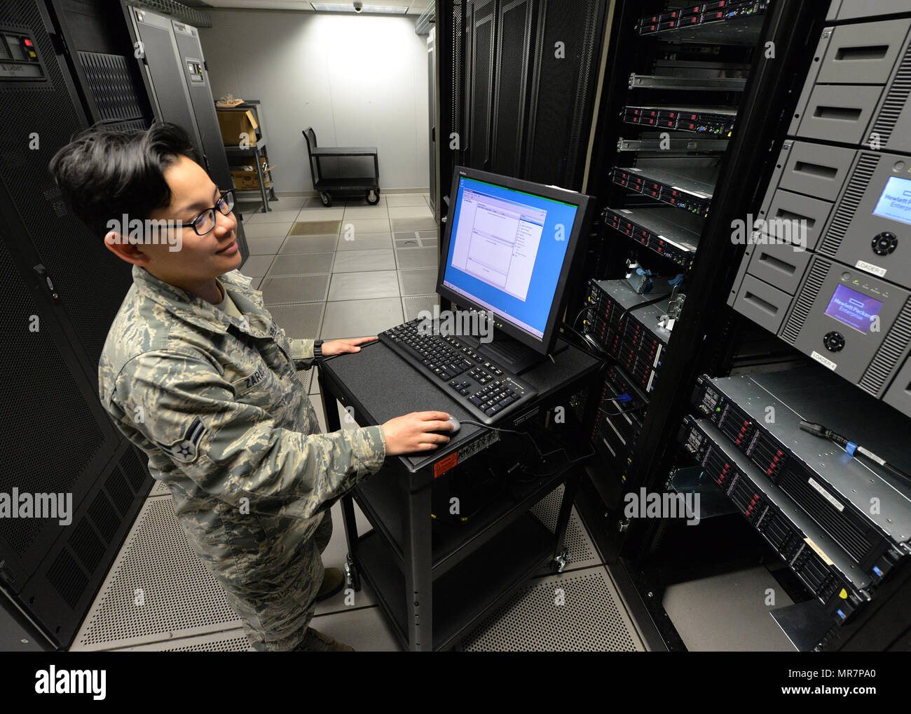 Airman First Class Sabrina Zarate, 88th Communication Squadron server ...