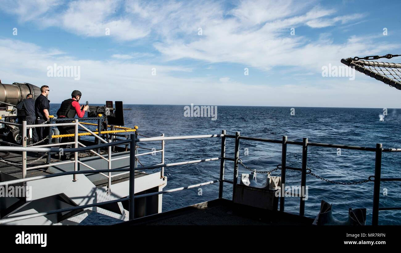 Sailors aboard Nimitz-class aircraft carrier USS Dwight D. Eisenhower ...