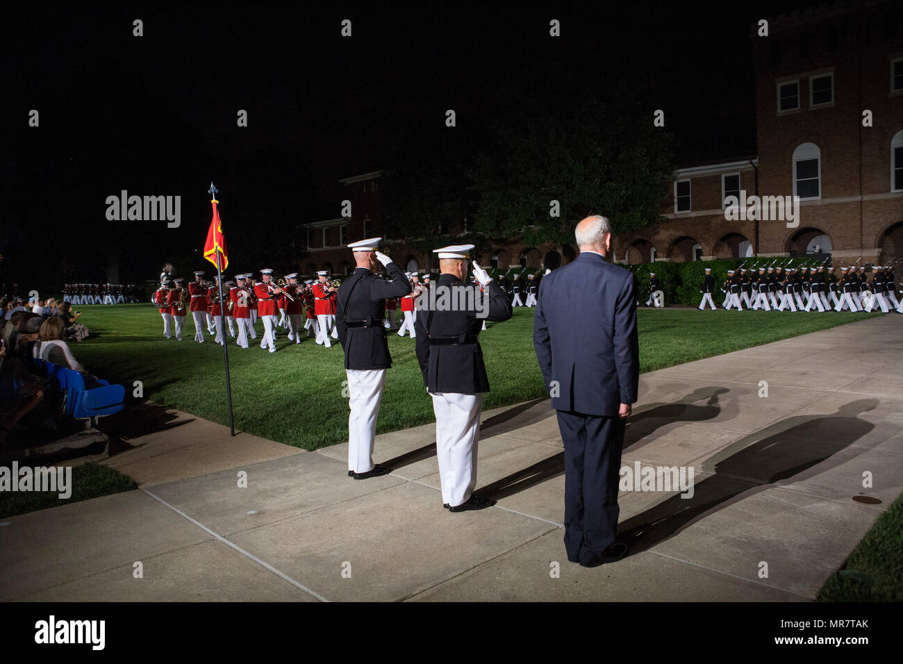 From left, U.S. Marine Corps Col. Tyler L. Zagurski, commanding officer ...