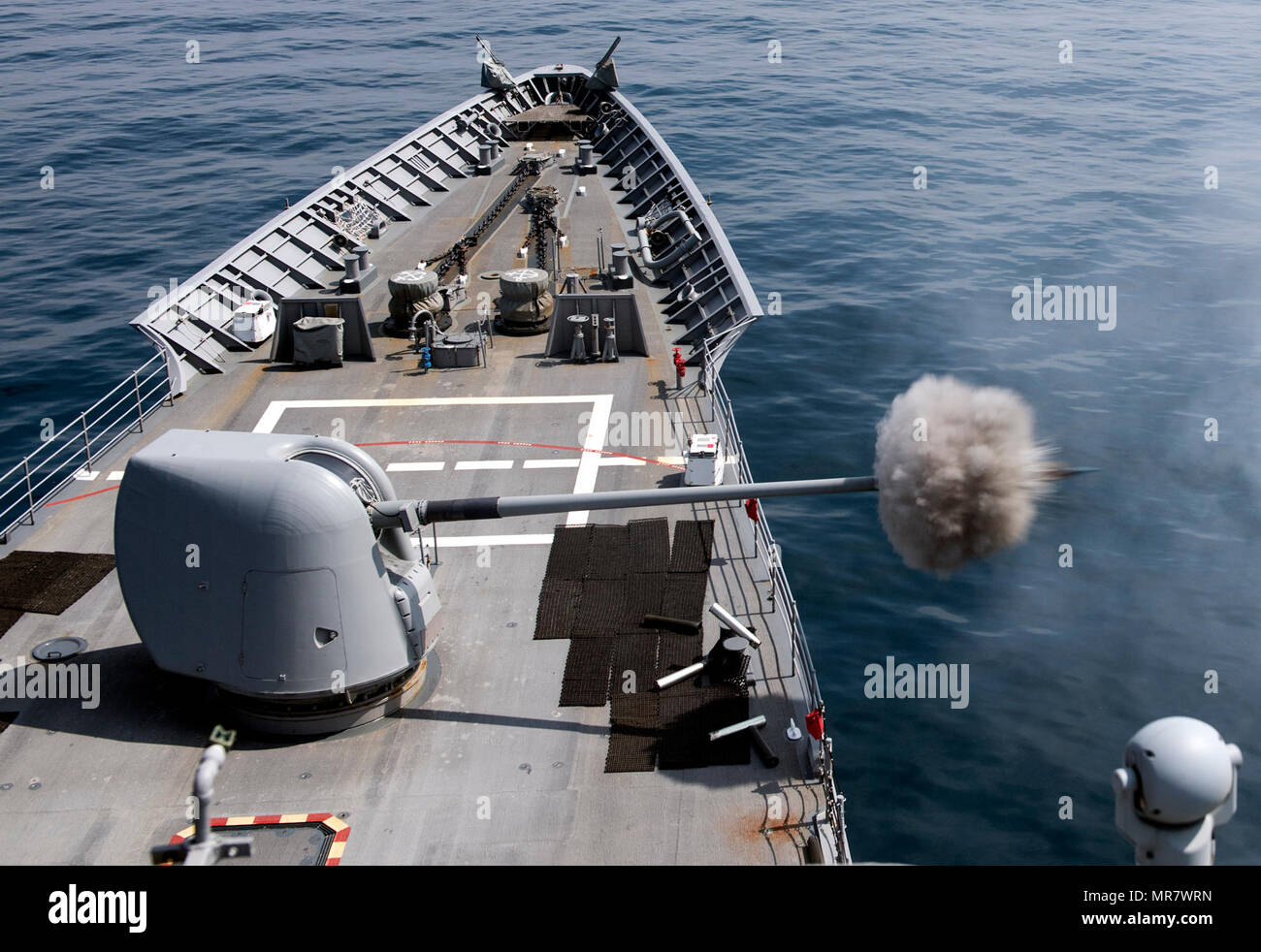 170524-N-FT178-217 WESTERN PACIFIC (May 24, 2017) A Mark 45, 5-inch gun ...