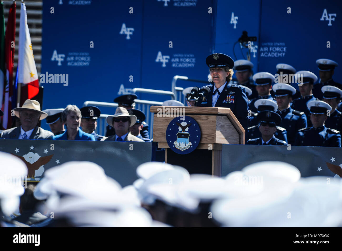 Lt. Gen. Michelle Johnson, Air Force Academy superintendents, addresses ...