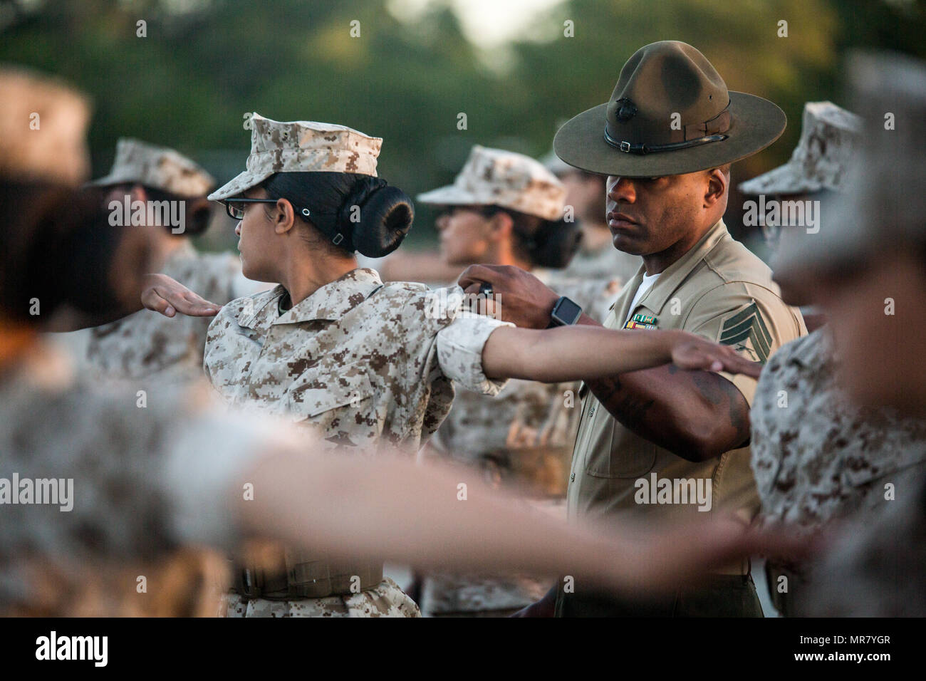 Staff Sgt. Michael D. Riggs, drillmaster for 1st Recruit Training ...