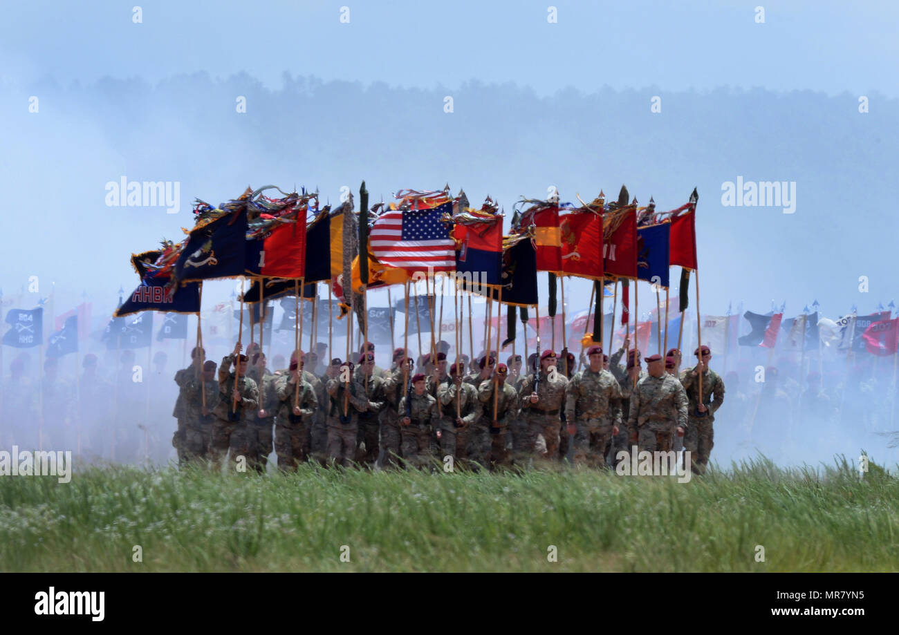 The 82nd Airborne Division marches off of Sicily Drop Zone, at Fort ...